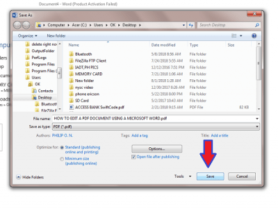 HOW TO CREATE & EDIT PDF FILES USING A MICROSOFT WORD